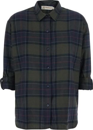 Barbour Elishaw Hemd mit lockerem Schnitt und langen &Auml;rmeln - - Blouses & Shirts - Damen - Gr&uuml;n - M