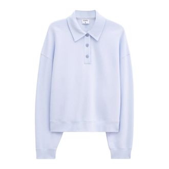Filippa K Blaues Polo Sweatshirt mit Polokragen - - Tops - Damen - Blau - S