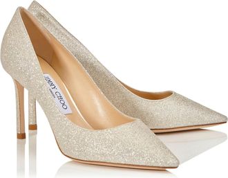 Jimmy Choo London Romy 85 Glitter Pumps Size 38