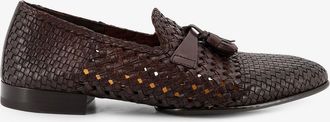Doucal's Unique leather loafers with woven detail - DOUCALS - gender_Man