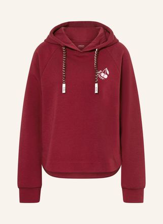 Marc Cain Hoodie Mit Schmucksteinen rot
