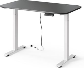 Vicco h&ouml;henverstellbarer elektrischer Schreibtisch Elevate, Wei&szlig;/Anthrazit, 120 x 70 cm, 2 Motoren, 100 kg Tragkraft