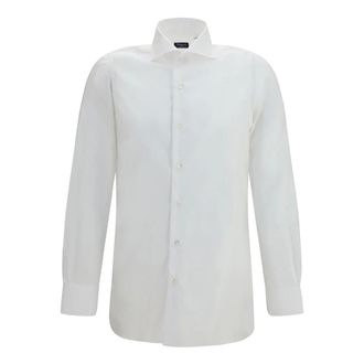 Finamore Chemise classique en coton - Homme - Chemises - Blanc - Taille: 2XL