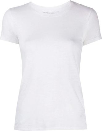 Majestic Filatures Femme, Tops, Blanc, Taille: 42 FR T-Chemises