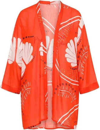 Angel Of Style Longbluse Kimono Allovermuster offene Jacke 3/4-&Auml;rmel