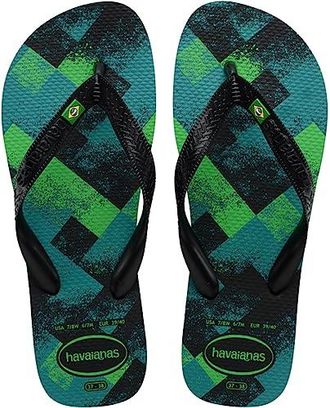 Havaianas Brasil Fresh, Tongs unisexes pour adultes, Noir Feuille Vert, 37/38 EU