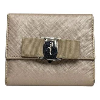 Ferragamo Portefeuille Vintage Pre-owned - Femme - Pre-owned - Beige - Taille: ONE Size