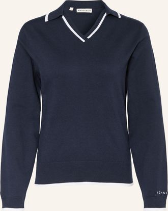 R&ouml;hnisch R&ouml;hnisch Strick-Poloshirt blau