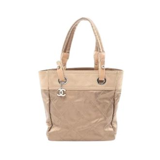 Chanel Pre-owned Paris-Biarritz PVC-beschichtete Canvas Leder Tote Bag - - Pre-owned - Damen - Beige - ONE SIZE