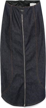 Coperni Langer Jeansrock - Blau