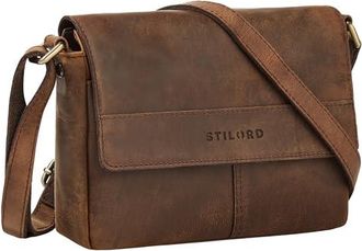 STILORD Miley Élégant Sac Bandoulière Femme Cuir Tendance Vintage Petit Sac a Main Femmes Bandoulieres Cuir Véritable Léger Besace avec Fermeture Zippée Sangl