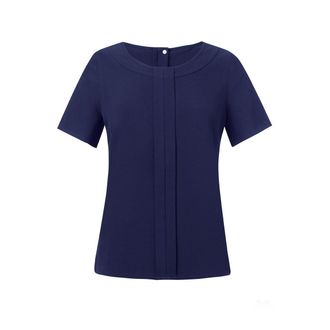 Brook Taverner Verona Bluse f&uuml;r Damen kurz&auml;rmlig (Marineblau)
