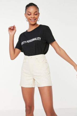 Trendyol Femmes mini Taille haute Droit Shorts