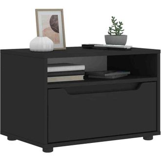 vidaXL vidaXL Meuble TV VISNES noir 60x40x38 cm bois ding&eacute;nierie
