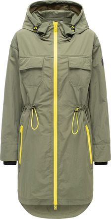 Marikoo Damen Mantel &Uuml;bergangsjacke Tr&uuml;ffelbonbon mit Kapuze