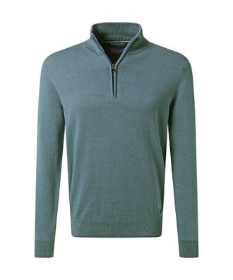 Pierre Cardin Strickpullover mit Troyer Kragen