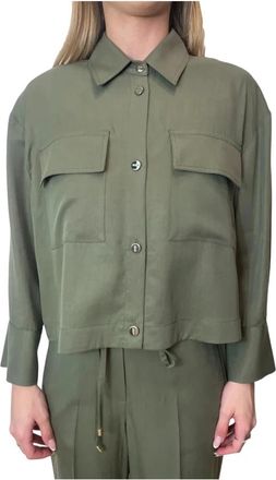 Liu Jo Femme, Blouses et Chemises, Vert, Taille: 44 FR Camicia in viscosa