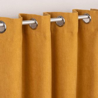 Sch&ouml;ner Leben &Ouml;sengardine Cordoptik einfarbig currygelb 140x260cm