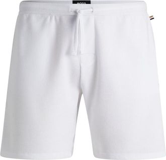 HUGO BOSS Homewear-Shorts aus einem Baumwoll-Mix mit Struktur in