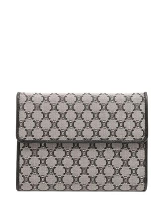 Celine portefeuille pliant à motif Macadam (2023) - Gris