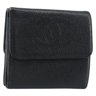 Chanel Portefeuille en cuir Pre-owned - Femme - Pre-owned - Noir - Taille: ONE Size