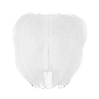 Generic Chemisier transparent pour femme, d&eacute;contract&eacute;, &agrave; manches courtes, en tulle, bouffant, superpos&eacute;, haut court, chemisier de bal pour femme &agrave; larri&egrave;re, B