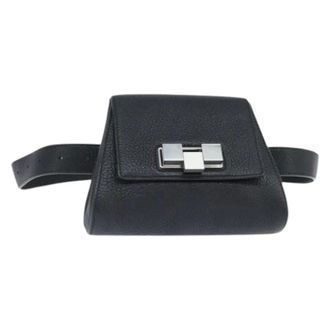 Bottega Veneta Sac Banane en Cuir Pre-owned - Femme - Pre-owned - Noir - Taille: ONE Size