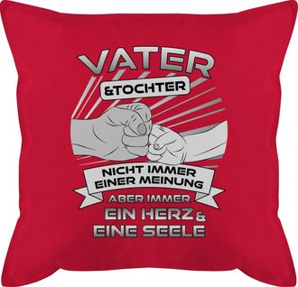 Shirtracer Kissen 50x50 - Vater und Tochter Nicht Immer Einer Meinung | Vater und Tochter Geschenk Tochter | Vatertagsgeschenk f&uuml;r Papa von Tochter - 50 x 50 cm 