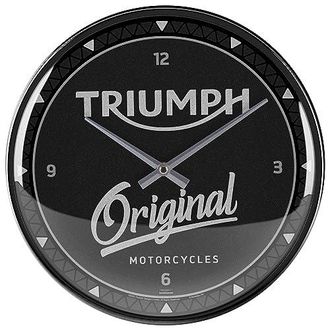 Nostalgic Art Horloge r&eacute;tro, &Oslash; 31 cm, Triumph - Original - Id&eacute;e de Cadeau pour Motards, d&eacute;coration Murale Cuisine, Design Vintage
