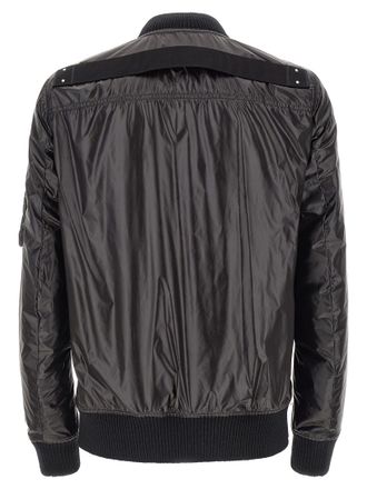 Rick Owens Mens Black Nylon Bomber Clothing