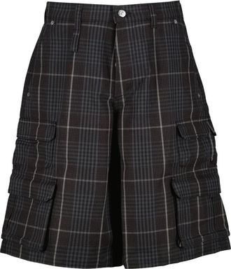 Dior Homme, Shorts, Noir, Taille: S Pantalon en coton à carreaux droit