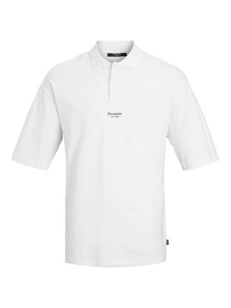 Jack & Jones Mens JPRBLAKAM Branding SS Polo Poloshirt, White, XL