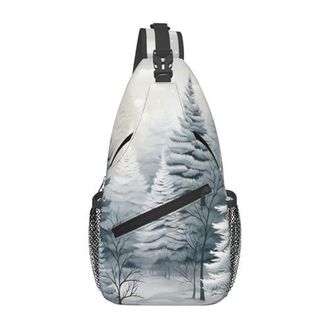 Generic Sacoche Port&eacute; &eacute;paule Motif darbre enneig&eacute; en hiver Durable Sac &agrave; Bandouli&egrave;re Mode Cross Body pour Femme &eacute;cole Cyclisme
