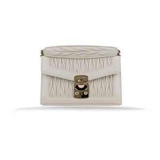 Miu Miu Schultertasche mit Schnappverschluss - - Bags - Damen - Wei&szlig; - ONE SIZE