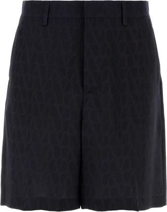 Valentino Garavani Homme, Shorts, Noir, Taille: L Bermuda Toile Iconographe Valentino Garavani