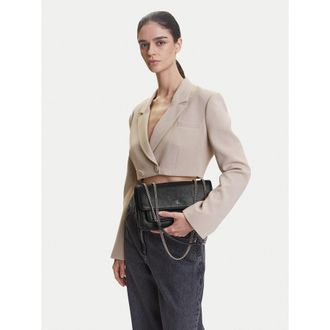 Calvin Klein Jeans Handtasche Calvin Klein Jeans Chain Ew Flap Conv Chain Bag LV04K3084G Schwarz