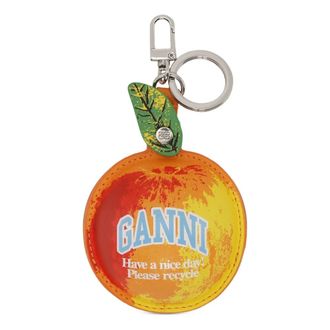 Ganni Oranger Schl&uuml;sselanh&auml;nger mit Druckknopfverschluss - - Accessories - Damen - Orange - ONE SIZE