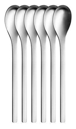 Puresigns ONE Extra Latte Macchiato Löffel Set aus 18/10 Edelstahl - 6er Set Lange Kaffeelöffel in Matt - Perfekt für Hohe Gläser - Stilvolles Barista Zubehör i