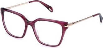Police Lunettes de Vue VPLT04 0D66 PRUGNA TRASPARENTE LUCIDO 54/16/140 Femme