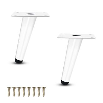 Generic Verstellbare M&ouml;belbeine Aus Metall - 4 St&uuml;ck rutschfeste Sofa Beine, Bett F&uuml;&szlig;e F&uuml;r Tisch, TV-St&auml;nder, Schr&auml;nke, Verdickte St&uuml;tzf&uuml;&szlig;e Mit Gummipads(Wei&szlig;