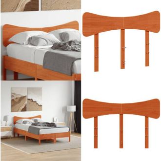 vidaXL Kopfteil Wachsbraun 120 cm Massivholz Kiefer - Bettenkopf - Holzbett - Kiefernholz - Massiver Kopfteil - Bettkopf Braun - Home & Living