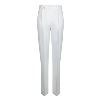 Jacquemus Wei&szlig;e Hose mit Metallring-Detail - - Trousers - Damen - Wei&szlig; - M