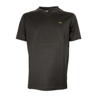 Paul & Shark Metal Shark Baumwoll-T-Shirt - - Tops - Herren - Schwarzk - 2XL