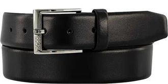 HUGO BOSS Herren G&uuml;rtel schwarz Glattleder