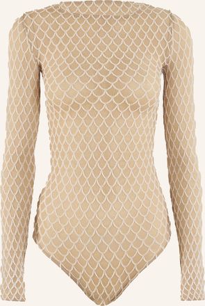 Wolford Body Velvet Net Illusion Str. Body beige