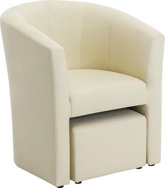 Vente-Unique Lounge-Sessel & Hocker - Kunstleder - Beige - Jovana