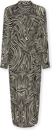 Elena Miro Femme, Robes, Noir, Taille: 50 FR Robe en Viscose Imprim&eacute;e