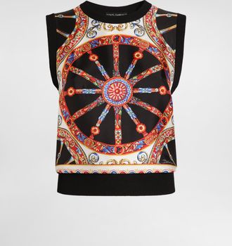 Dolce & Gabbana Top Aus Leichter Glattstrickware - Frau T-shirts Und Sweatshirts Multicolor 42