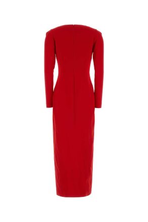 Alessandra Rich Womens Evening Dress Red Viscose Acetate Elastane