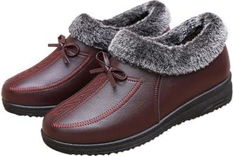 Generic Chaussures dhiver pour Femme Plates sans Lacets Chaussures De Marche D&eacute;contract&eacute;e Doublure en Peluche Chaude Semelle Antid&eacute;rapante Confortables Automn